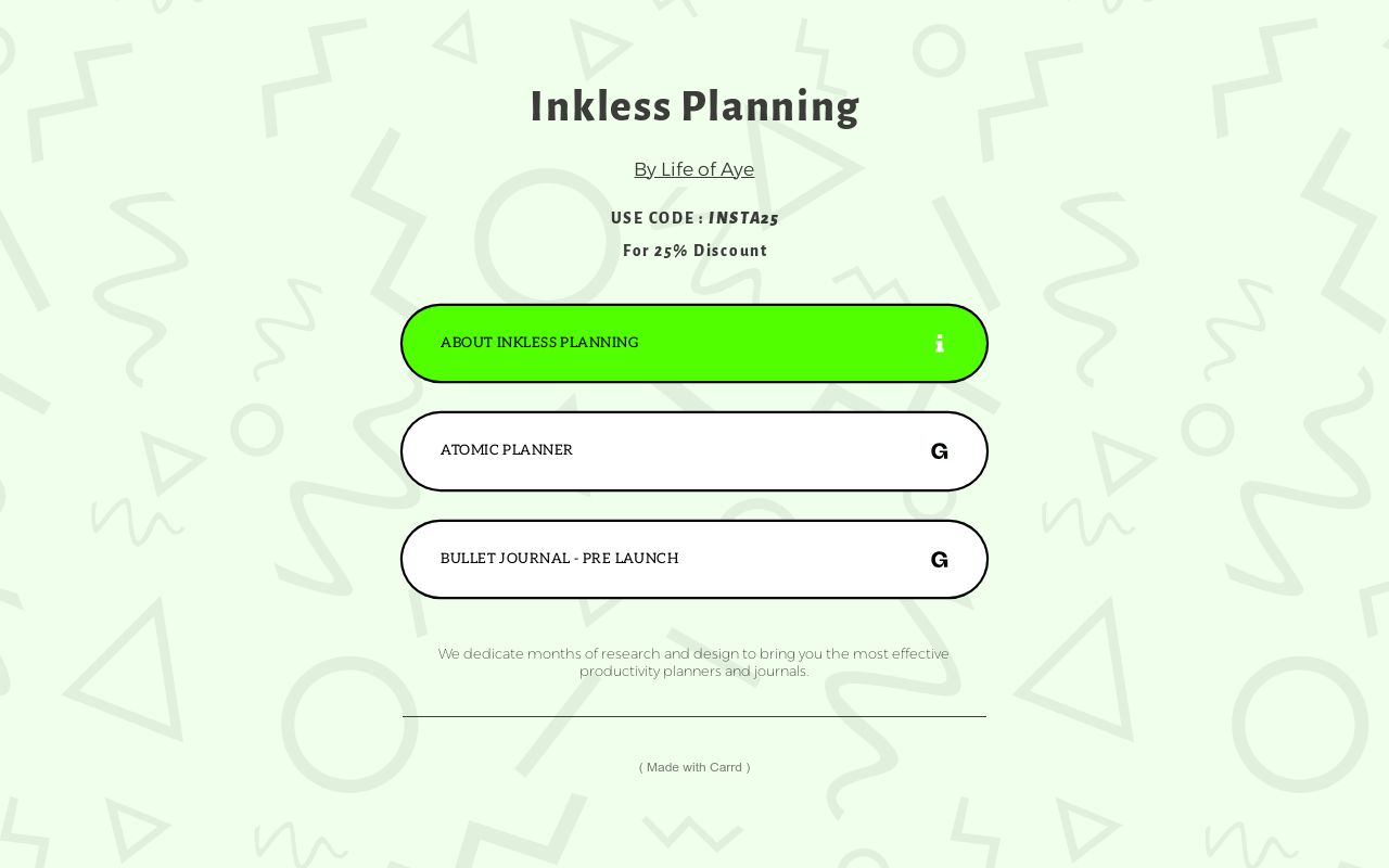 Inkless Planning